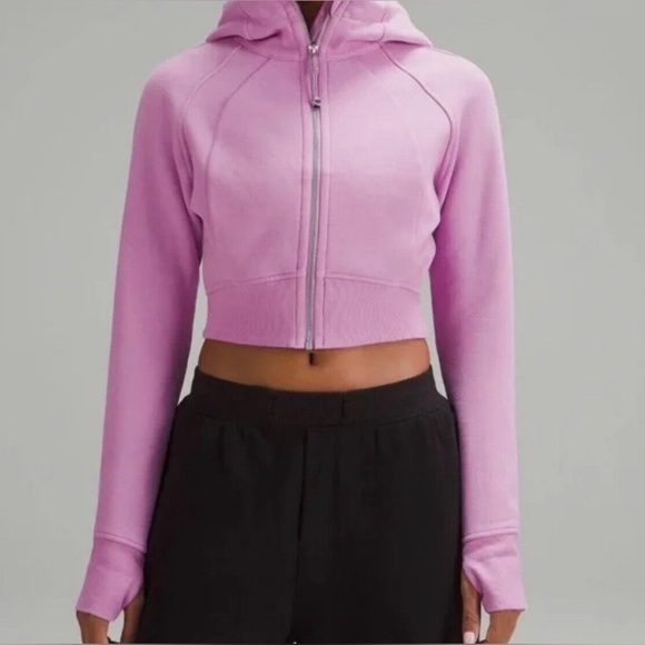 lululemon athletica | Tops | Nwt Lululemon Fill Zip Cropped Scuba Size ...